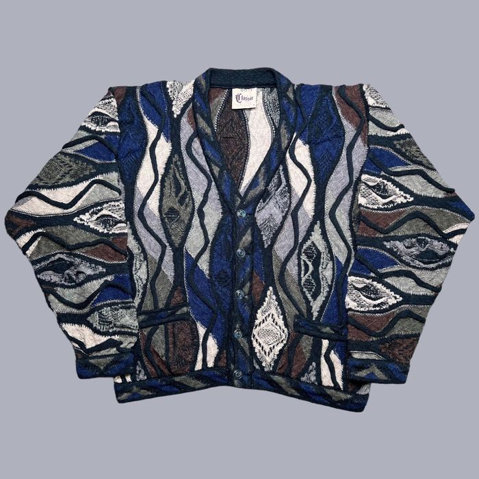 Vintage Vtg Coogi Multicolor Hip Hop Rap Knit Australian Cardigan | Grailed