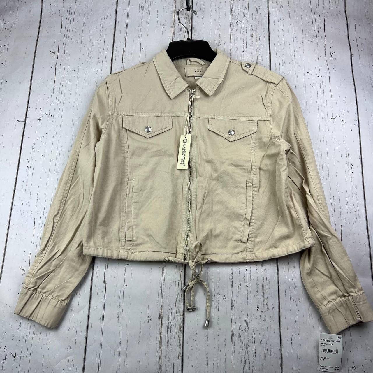 Blank Nyc BlankNYC Medium Full Zip Twill Utility Jacket New Women | Grailed
