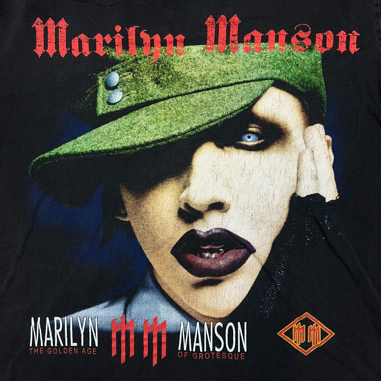 Vintage VTG 2003 Marilyn Mason The Golden Age of Grotesque Band Tee ...