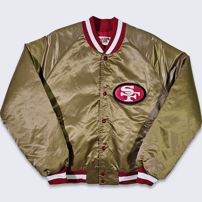 Vintage San Francisco 49ers 80s Locker Line Satin Bomber Jacket | Grailed