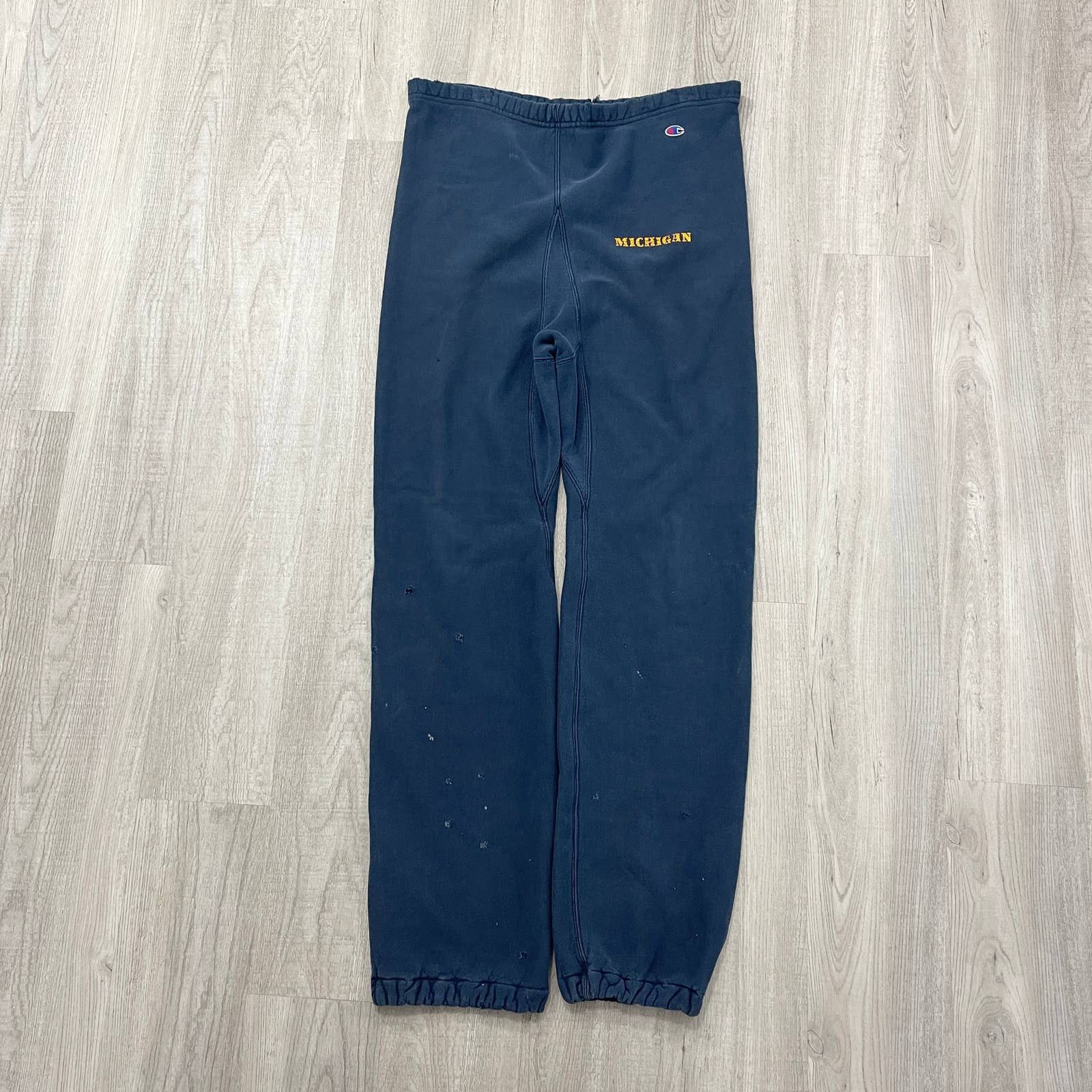 Champion 80s Champion Reverse Weave Michigan Wolverines Sweatpants ...