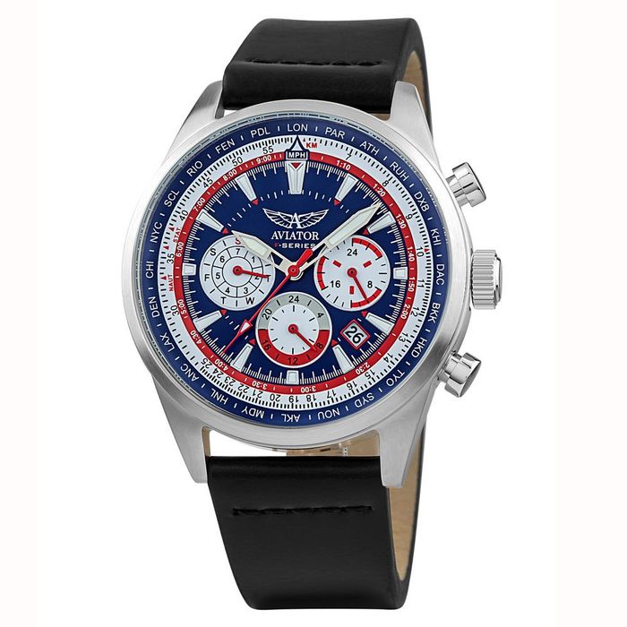 Designer Aviator Silver Men Watch | Grailed