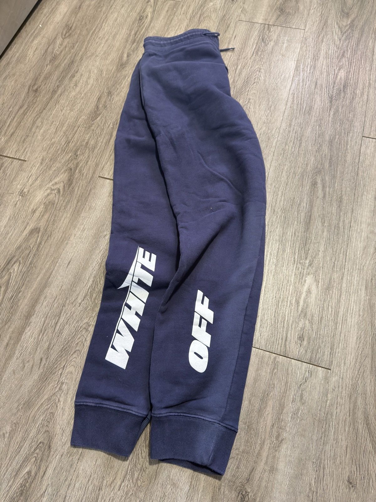 Off-White Off-White Wing Off Sweatpants Mens Large Blue Quiet Luxury ...