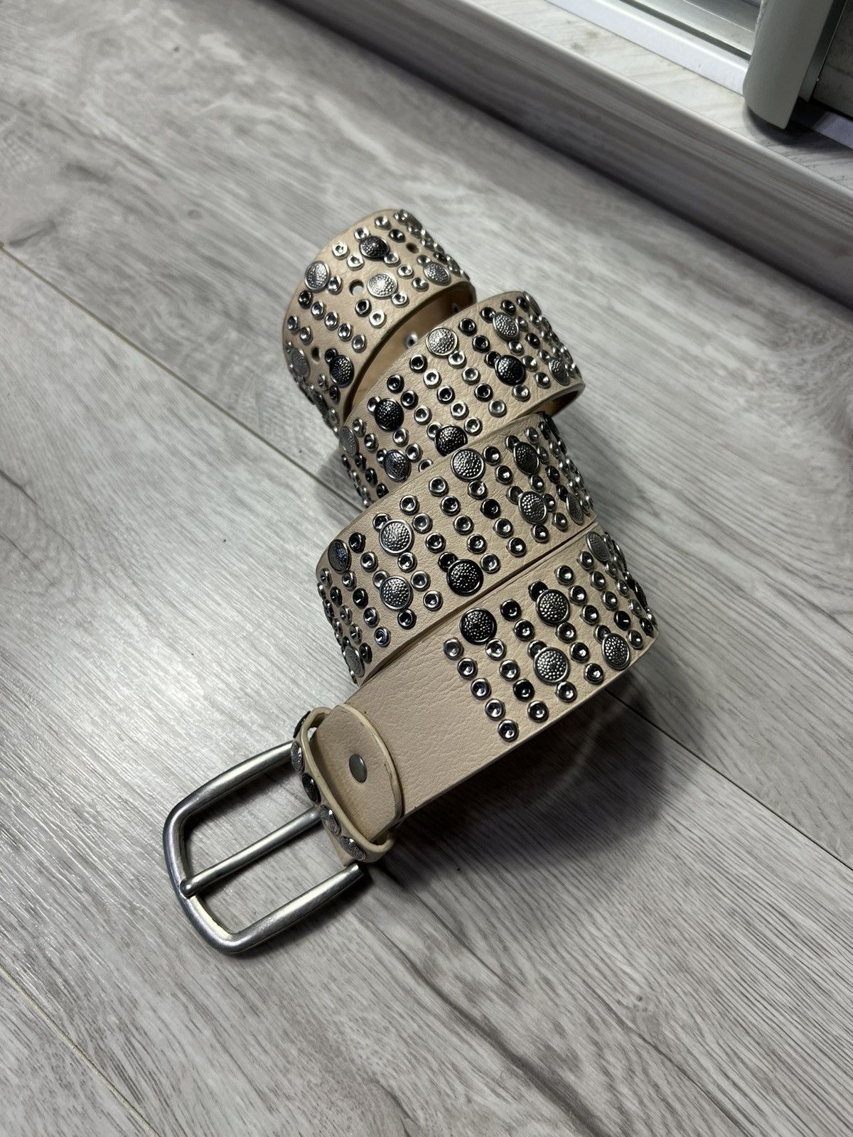 Vintage Vintage Avant Garde Studded Leather Belt Y2K Style | Grailed