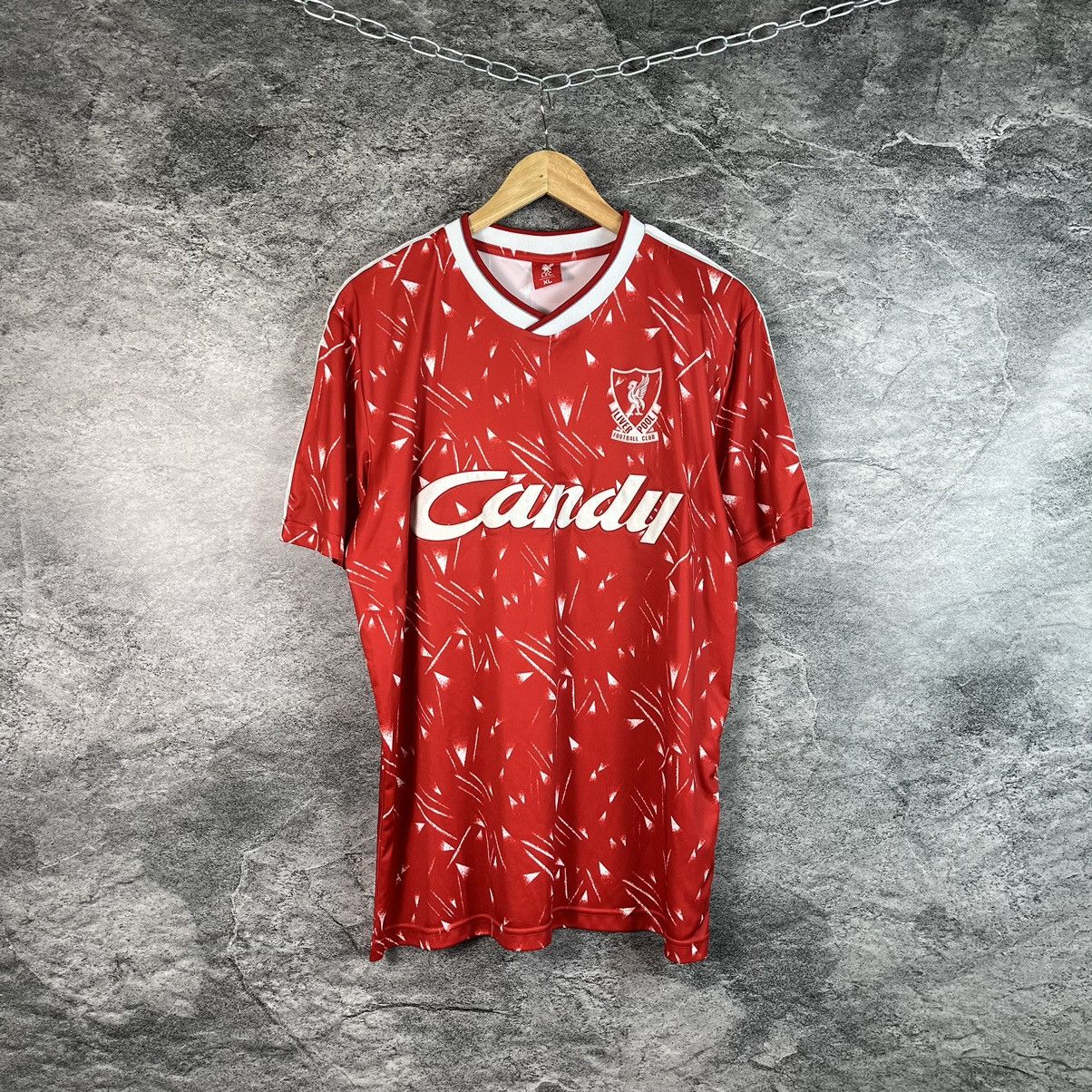 Vintage Liverpool Candy 1989/90 Retro Soccer Jersey Kit T-Shirt | Grailed