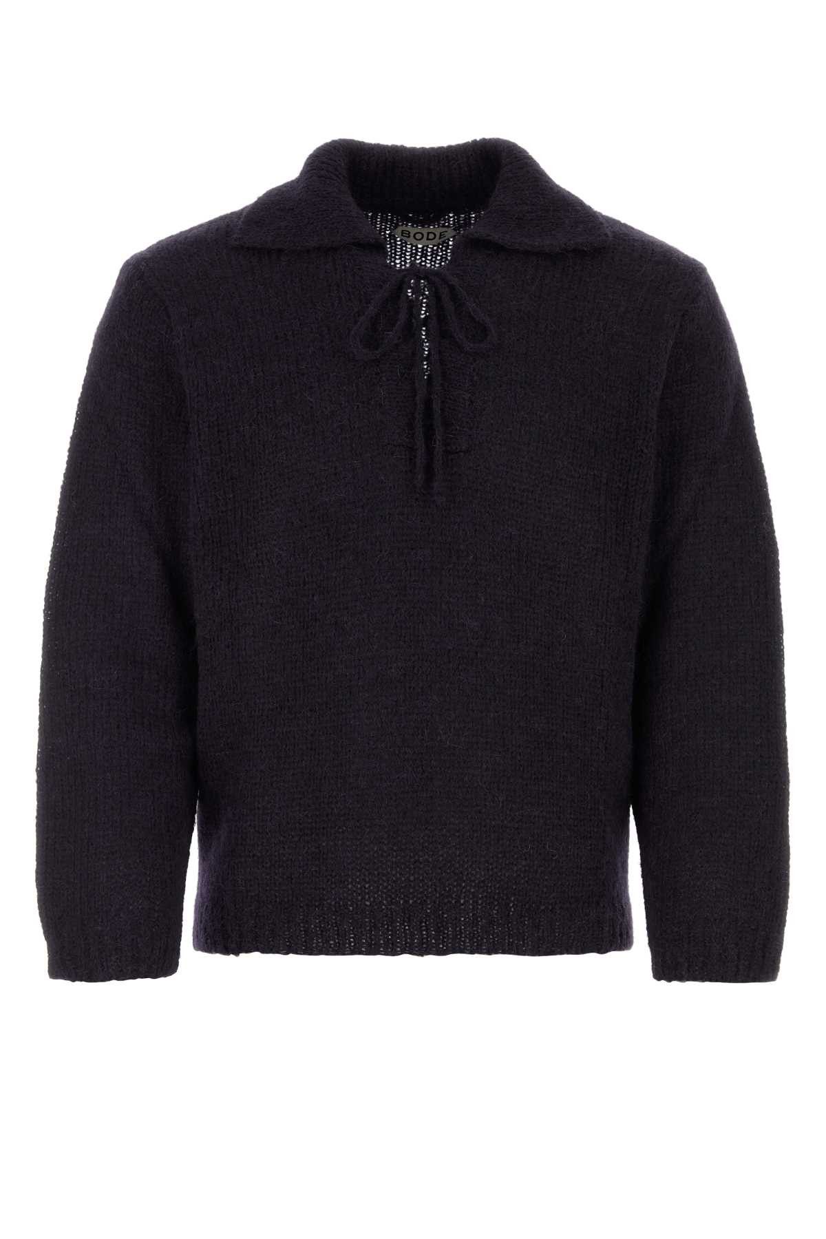 Bode Midnight Blue Mohair Blend Sweater | Grailed