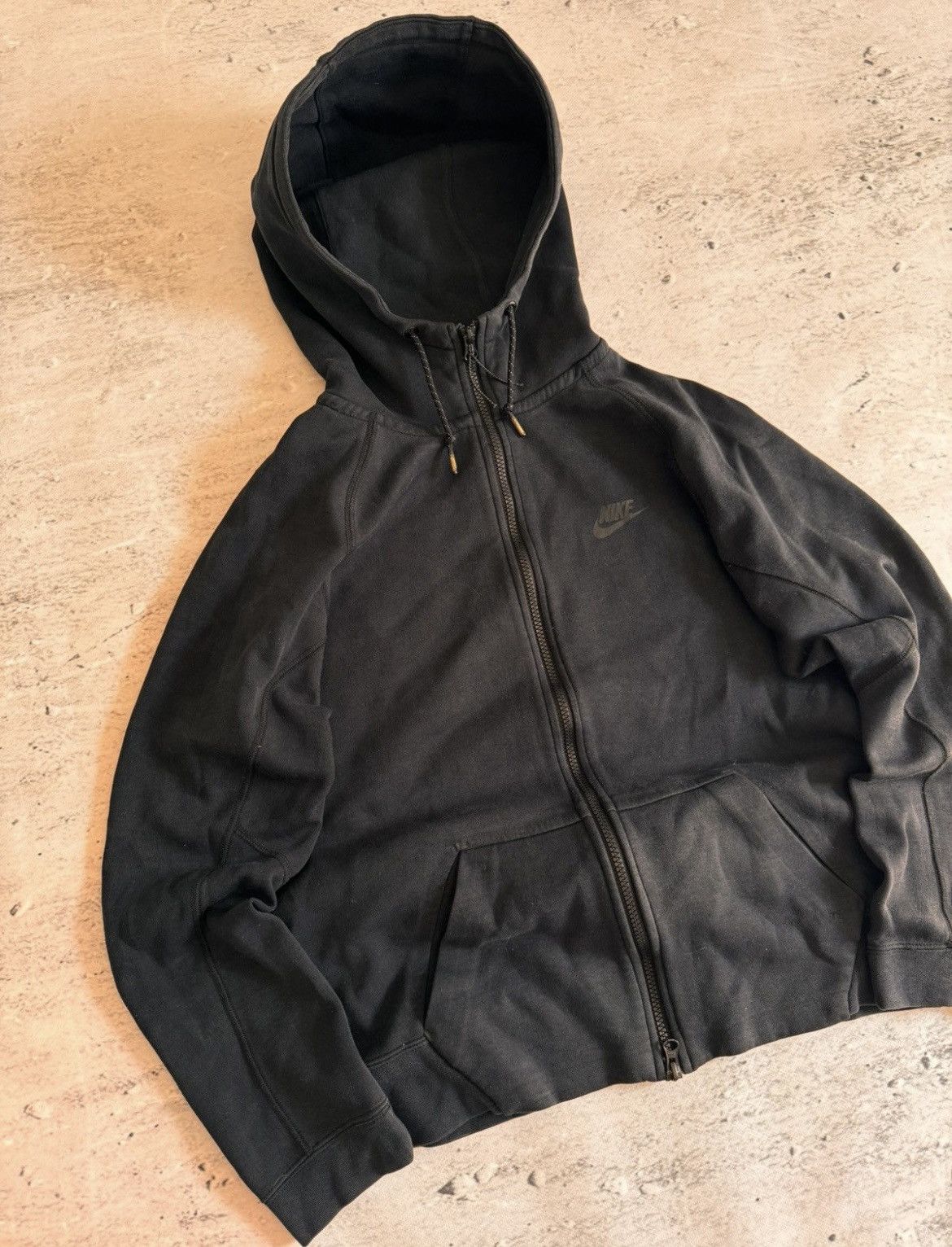 Nike 00s Vintage Nike Tech Fleece Zip Hoodie Rare Ninja | Grailed