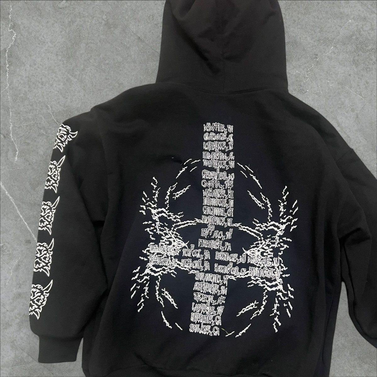 Ken Carson × Kim Krueger × Playboi Carti Ken Carson 2024 live chaos tour zip up hoodie | Grailed