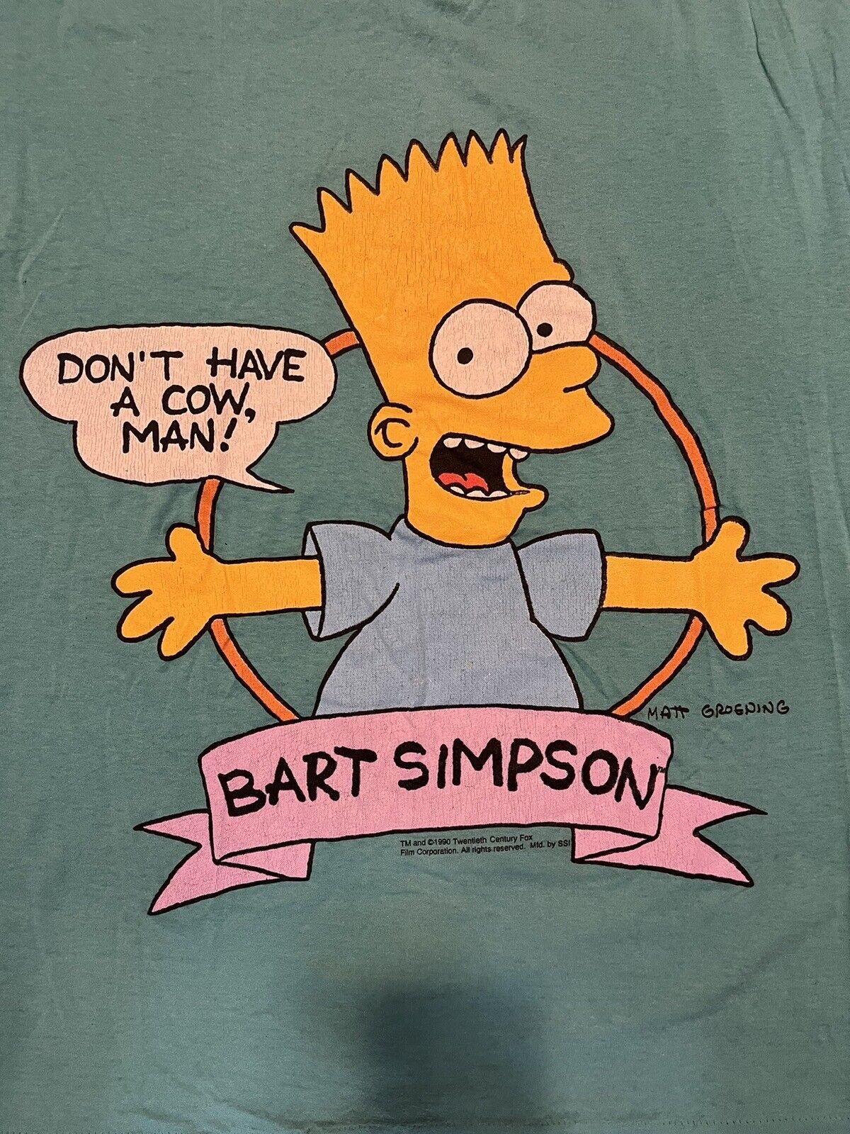 The Simpsons Vintage 1990 Bart Simpson Don't Have a Cow T-Shirt | Grailed