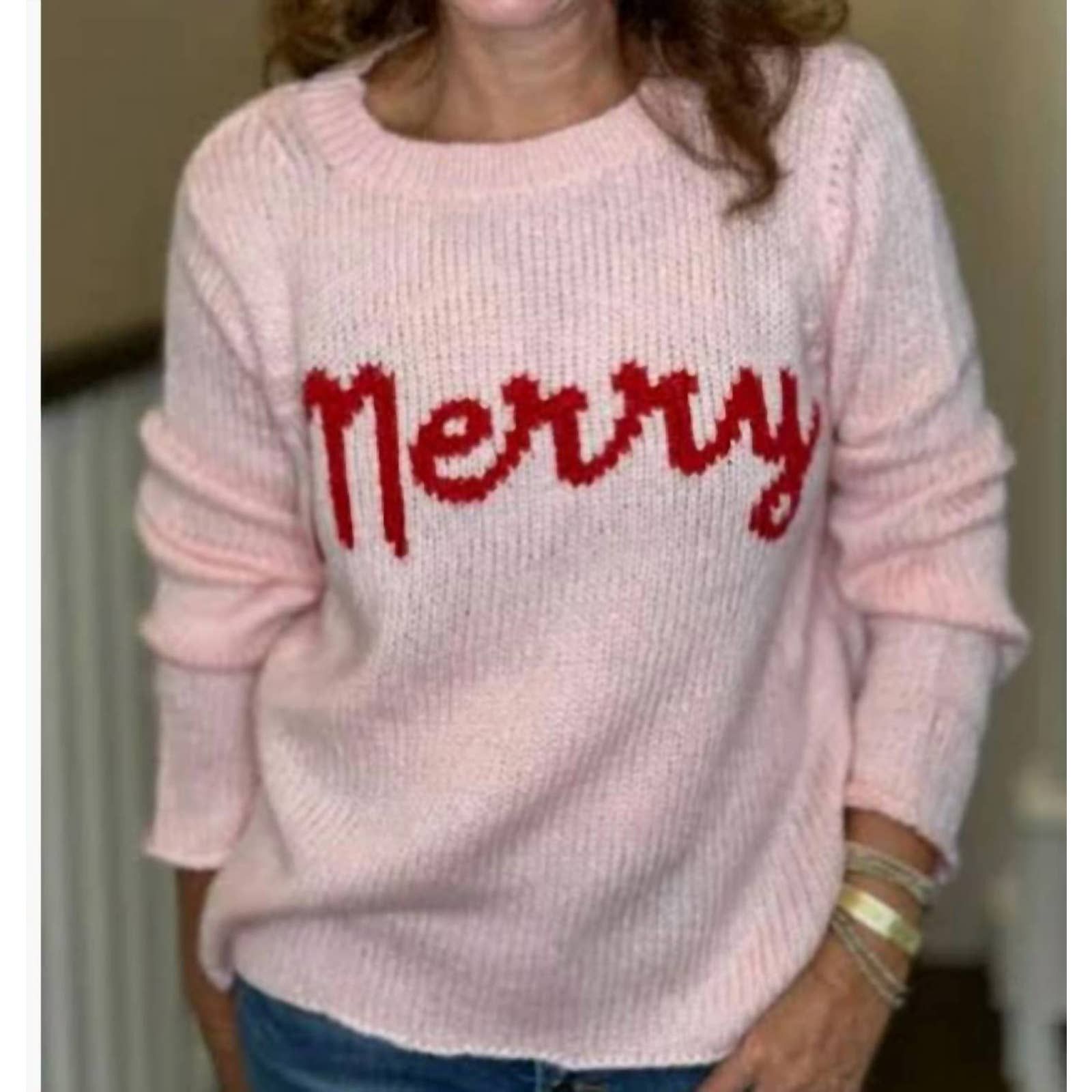 Designer WOODEN SHIPS Merry Sweater In Conch/red Ginger M/L | Grailed