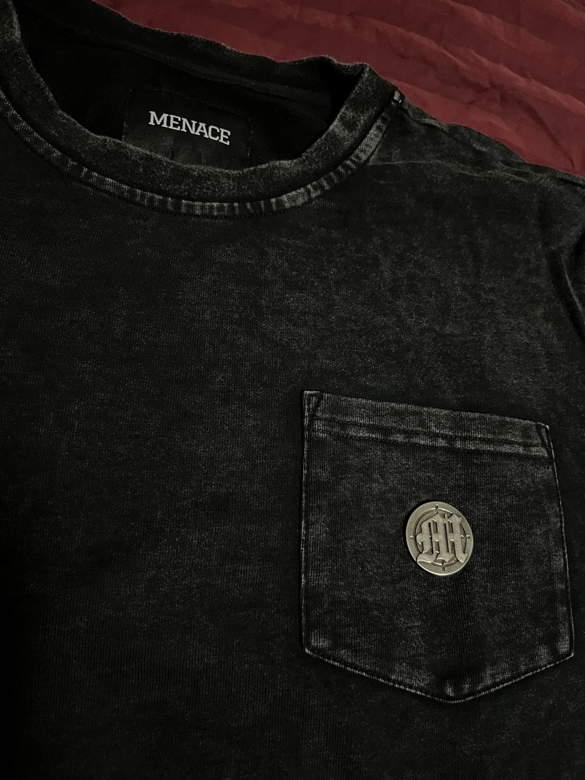 Menace Menace Embossed Logo Waffle Knit Shirt | Grailed