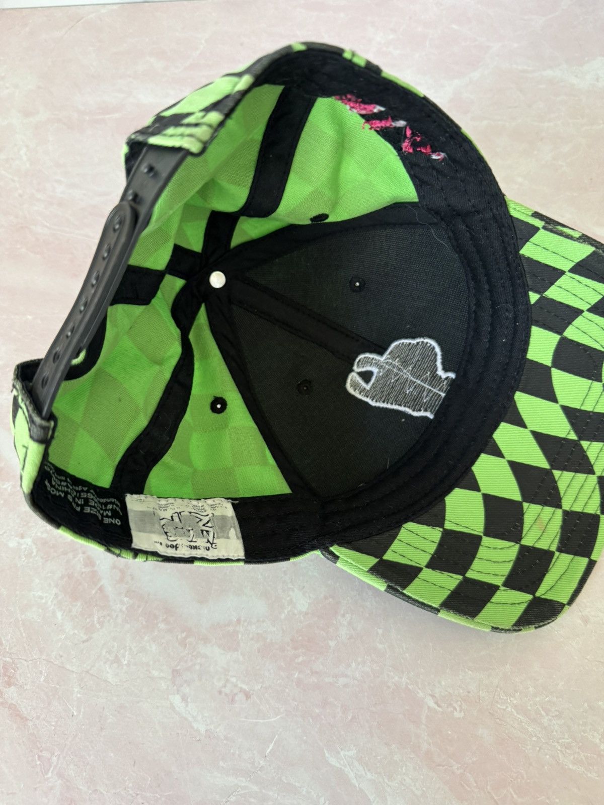 Nickelodeon Invader Zim Spencers checkered green black snapback hat ...