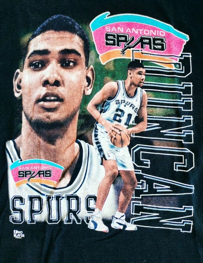 NBA × Pro Player × Vintage Rare Vintage Tim Duncan 90's Player t-shirt ...