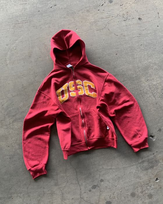 Vintage Vintage Russell Athletic USC Zip Up Hoodie Made In Mexico | Grailed