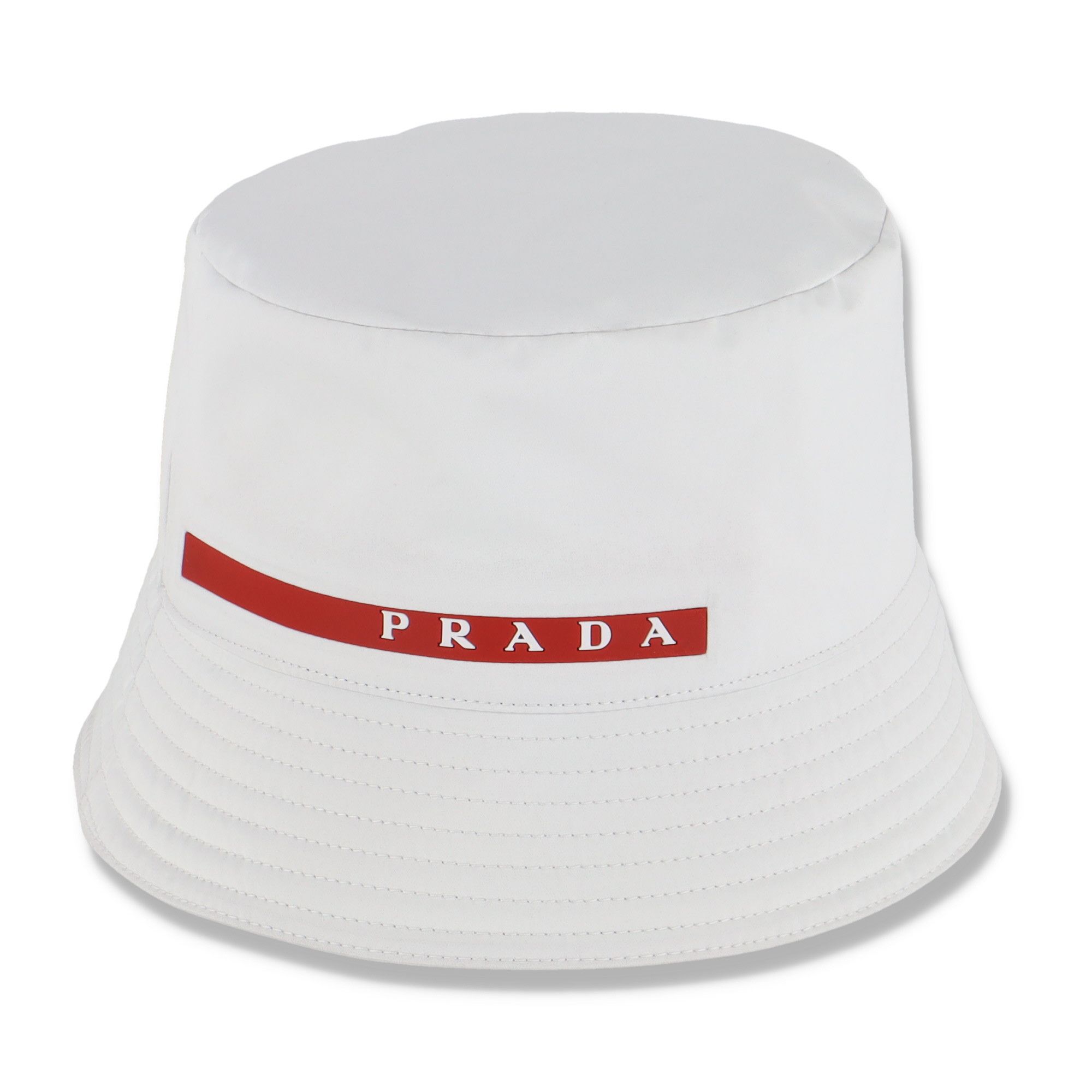 Prada White Linea Rossa Bucket Hat | Grailed