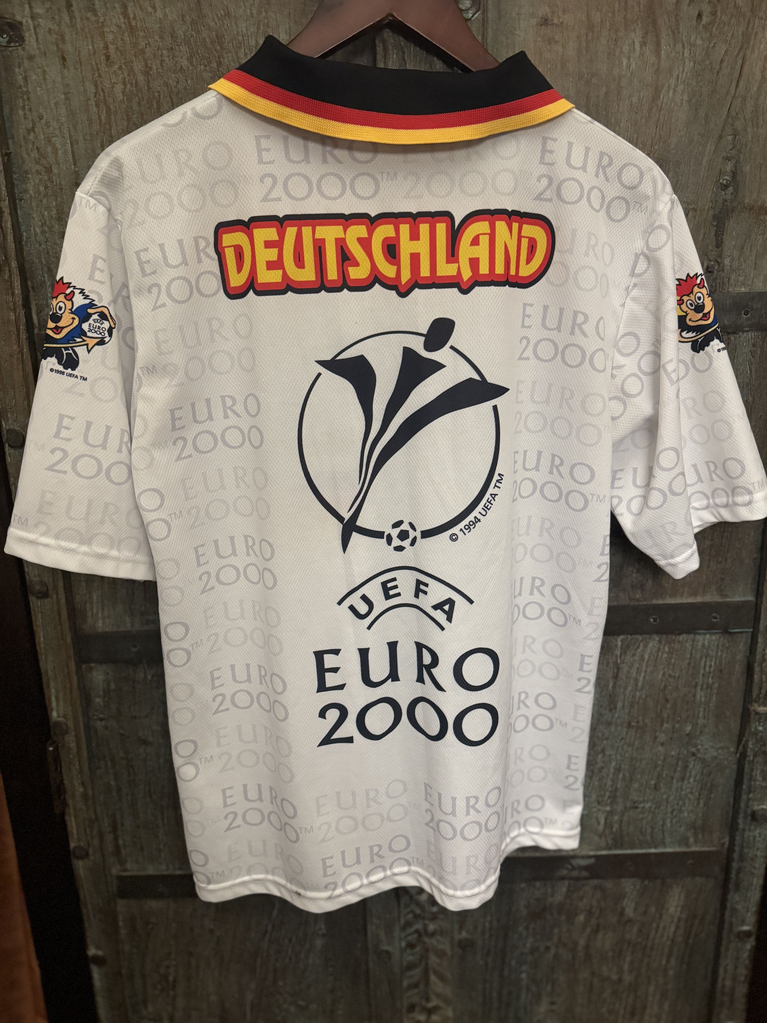Vintage UEFA Euro 2000 Germany Jersey with Official Logo and Mascot ...