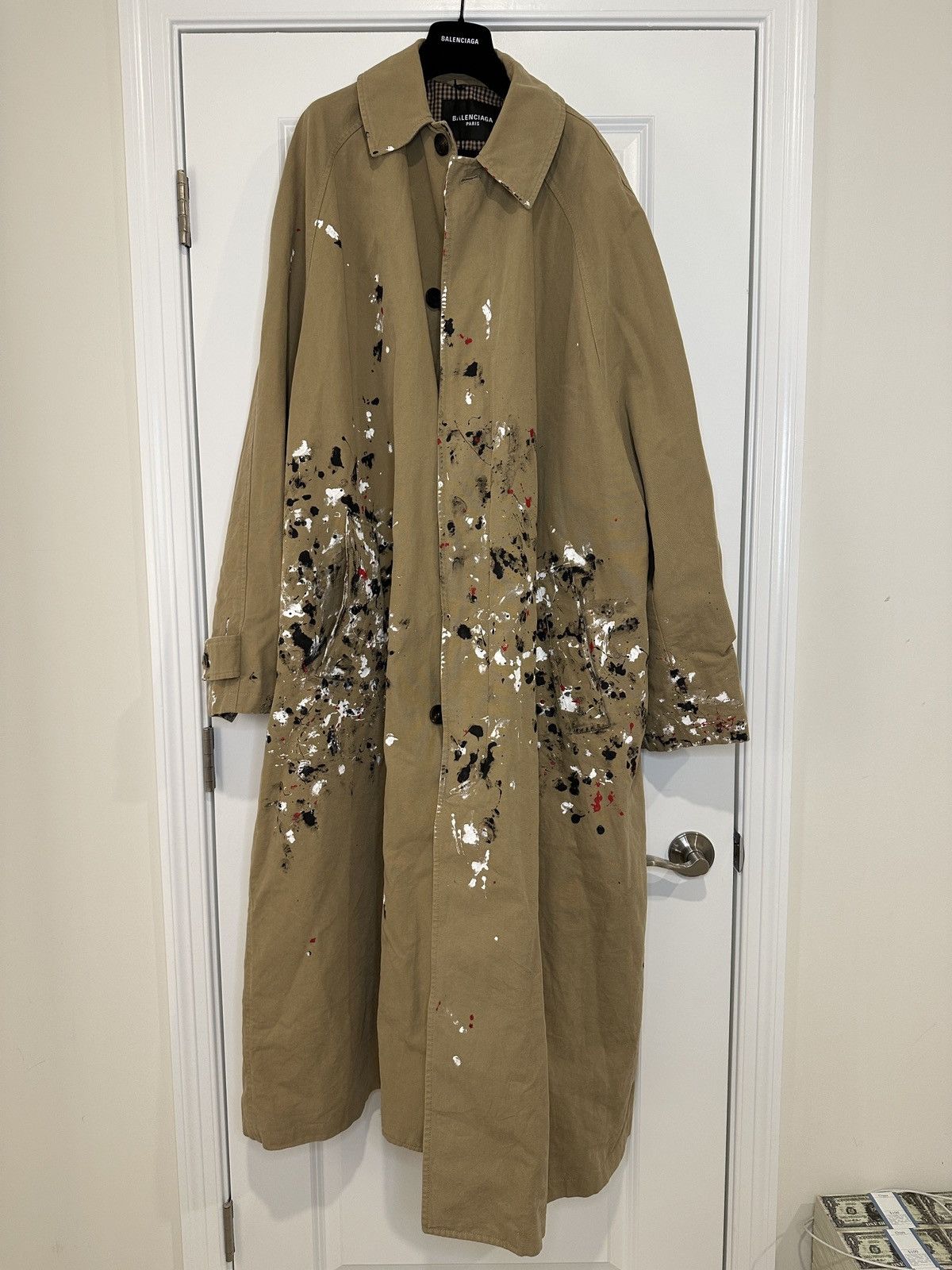 Balenciaga ARTIST PAINT SPLATTER COAT | Grailed