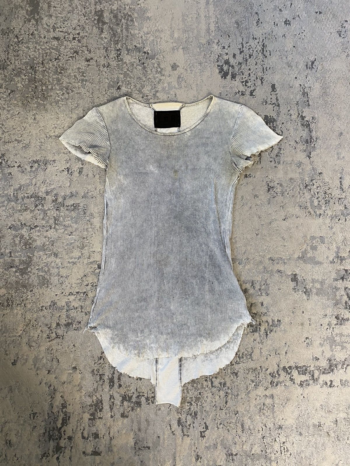 Le Grande Bleu (L.G.B.) LGB Back Cross Ribbed Elongated Tee | Grailed