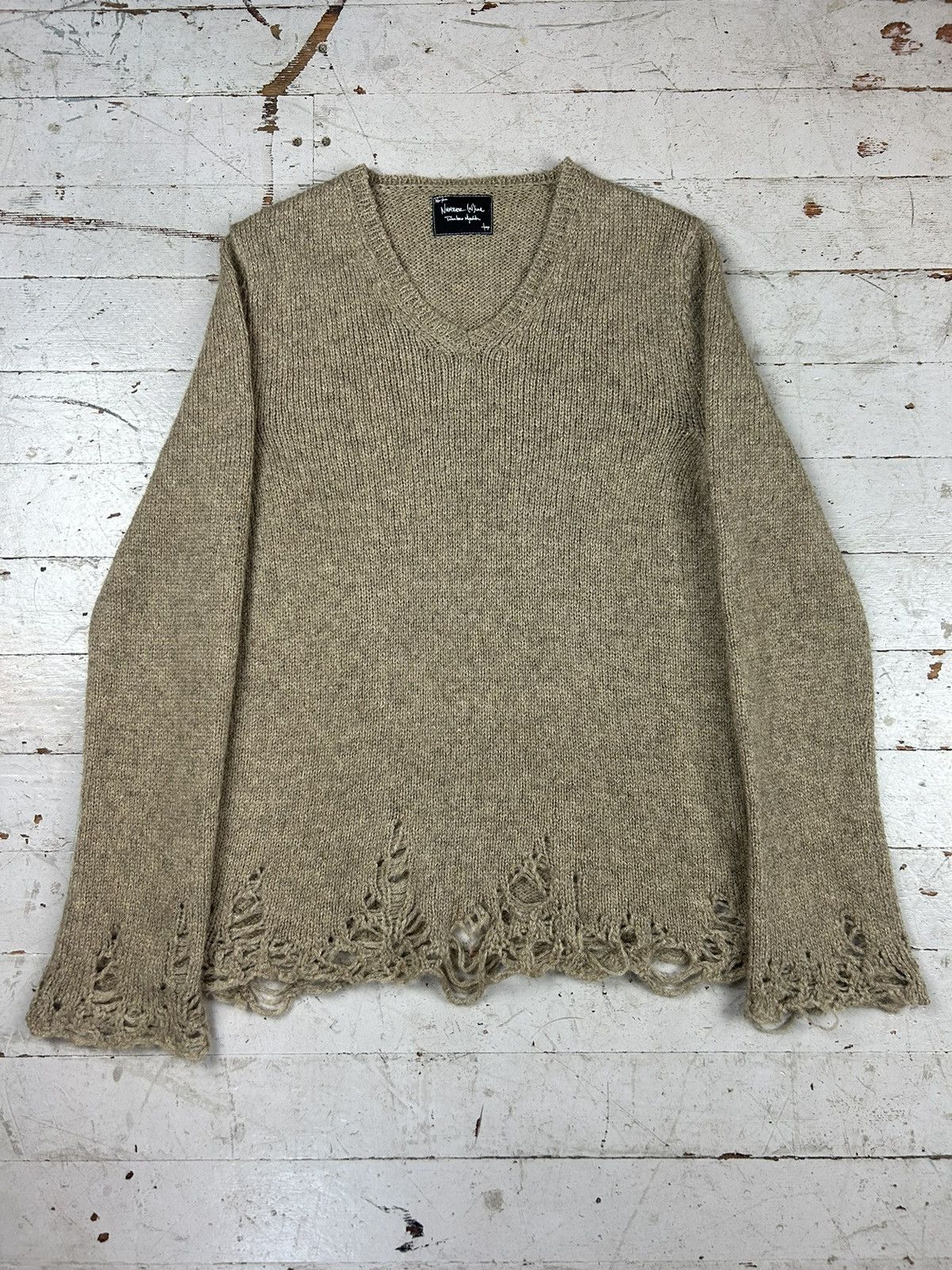 Number (N)ine × Takahiromiyashita The Soloist. AW09 Mohair Grunge Knit ...