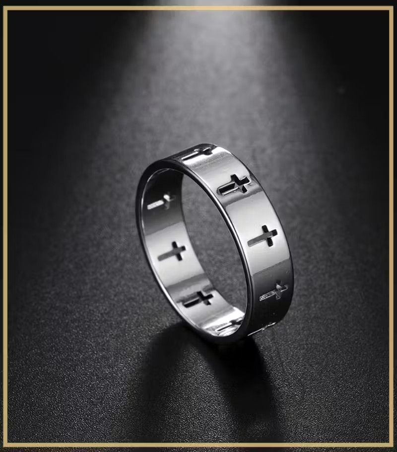 Japanese Brand Cross Hollow Black Ring emo goth eboy egirl tiktok | Grailed