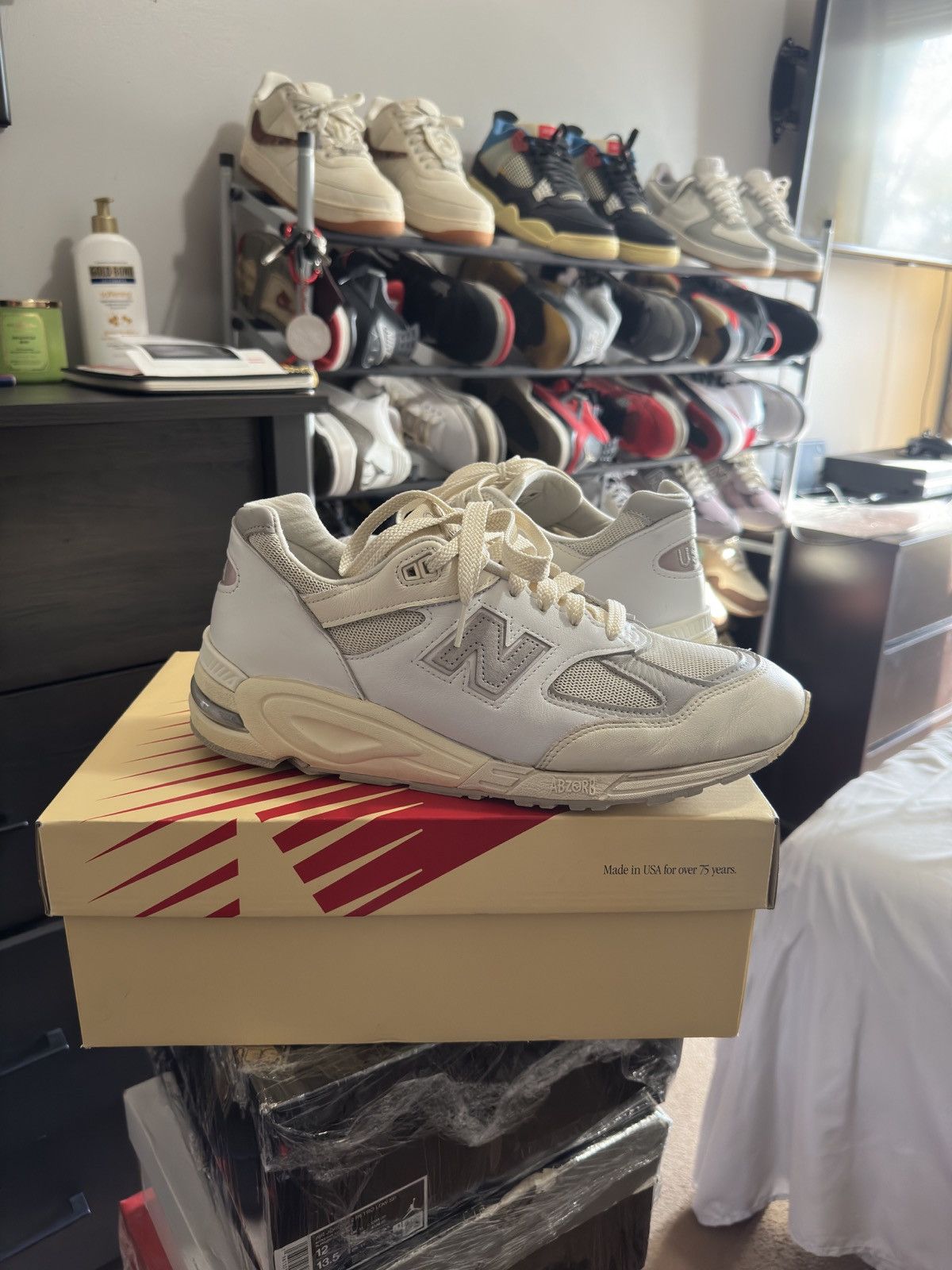 New Balance New Balance 990v2 Teddy Santis “Sea Salt” | Grailed