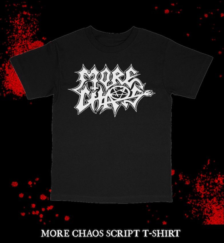 Ed Hardy × Ken Carson Ken Carson More Chaos Gore Core Script Tee Black ...