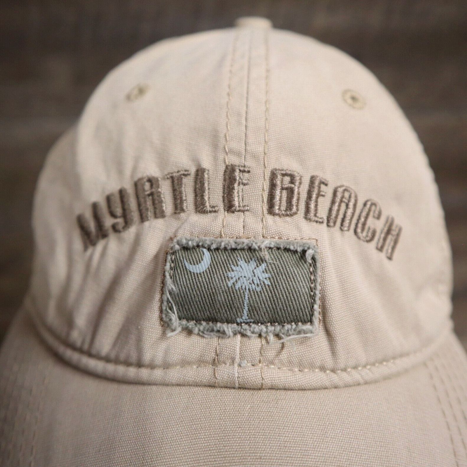 Vintage Myrtle Beach South Carolina Tan Brown Hat Cap Adult Adjustable ...