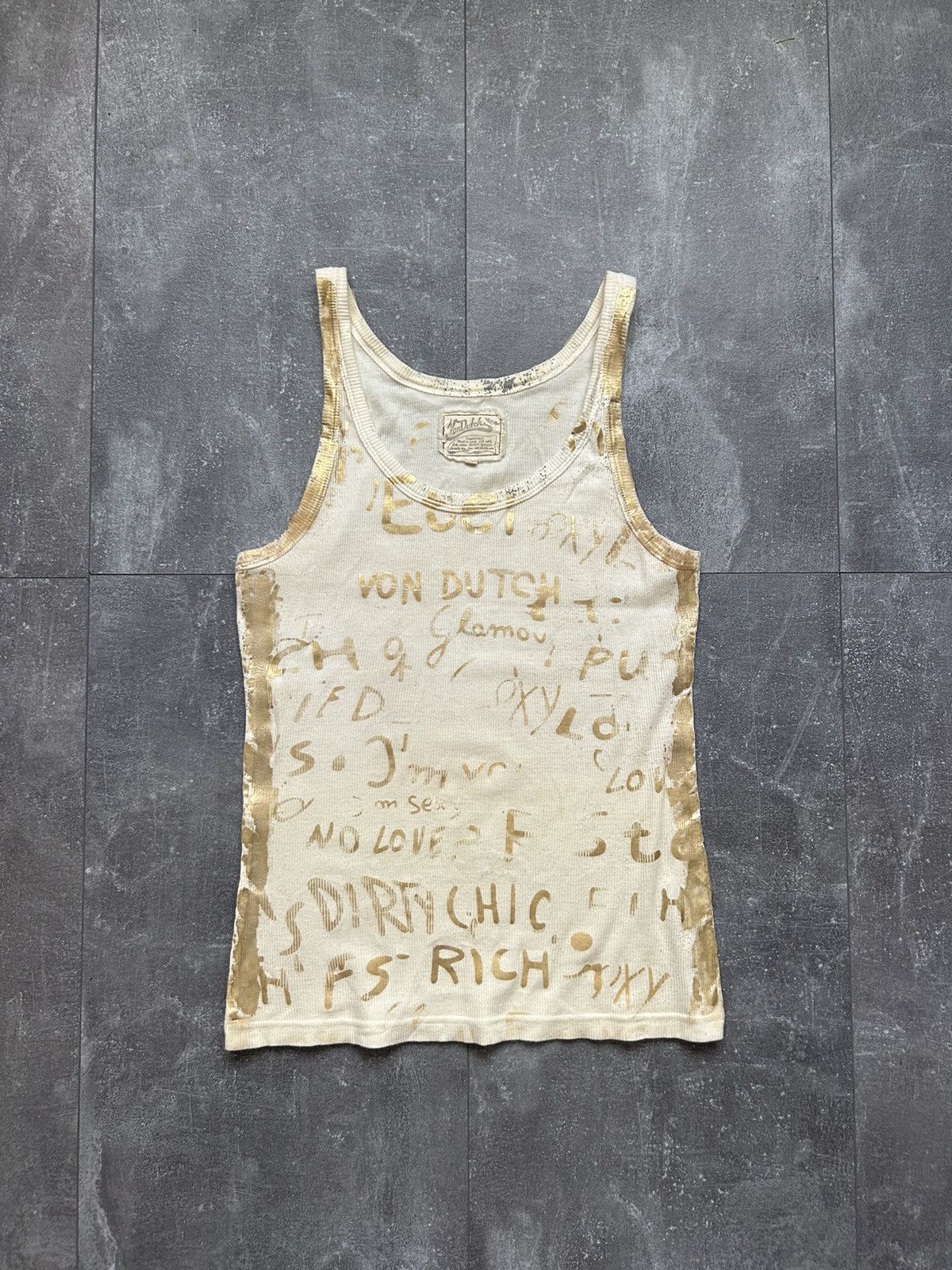 Vintage Vintage splashes of paint dirty glamour von dutch tank top ...