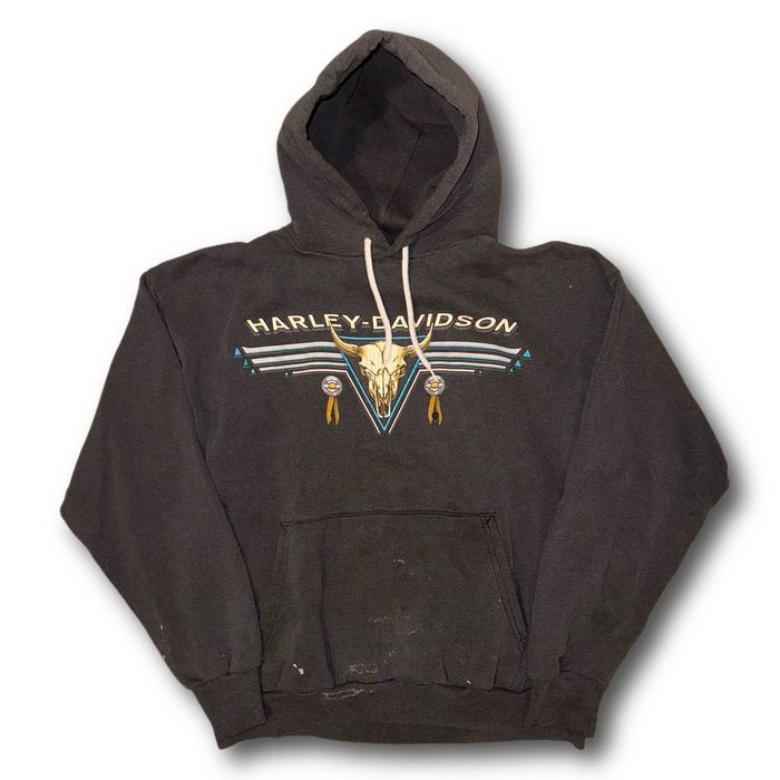 Harley Davidson Harley Davidson 80s Vintage Cali Gray Blue Hoodie ...