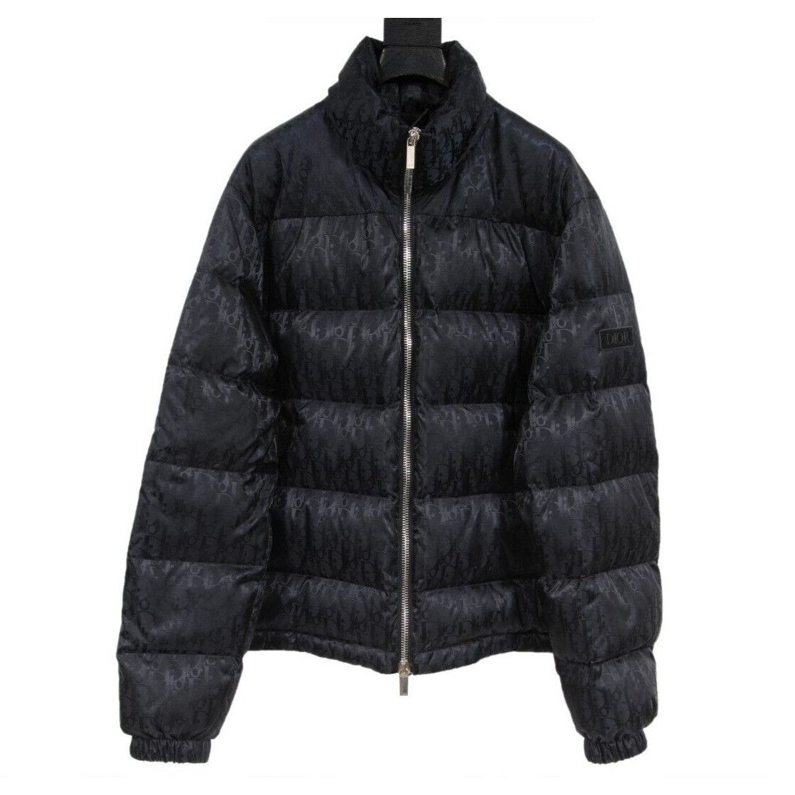 Dior Oblique Logo Down Puffer Jacket Black | Grailed