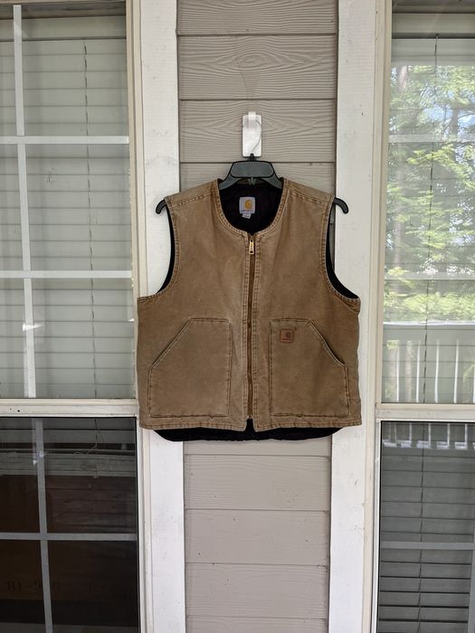 Vintage Vintage Carhartt Tan Vest | Grailed