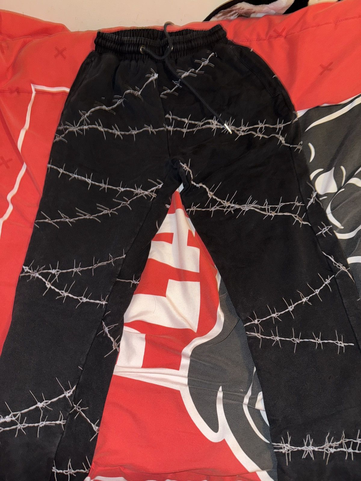 Designer × Streetwear × Vintage Auspicious Blvd barbed wire pants | Grailed