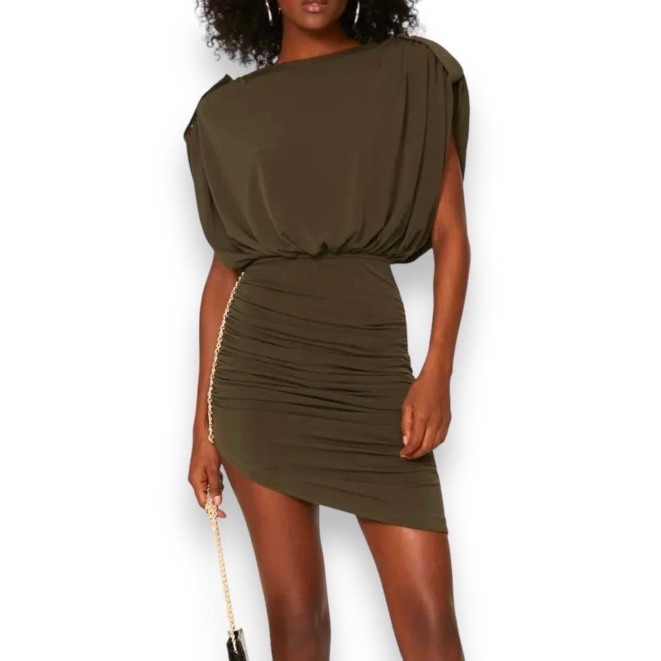 Retrofete Retrofete Green Chessie Mini Dress with chain detail | Grailed