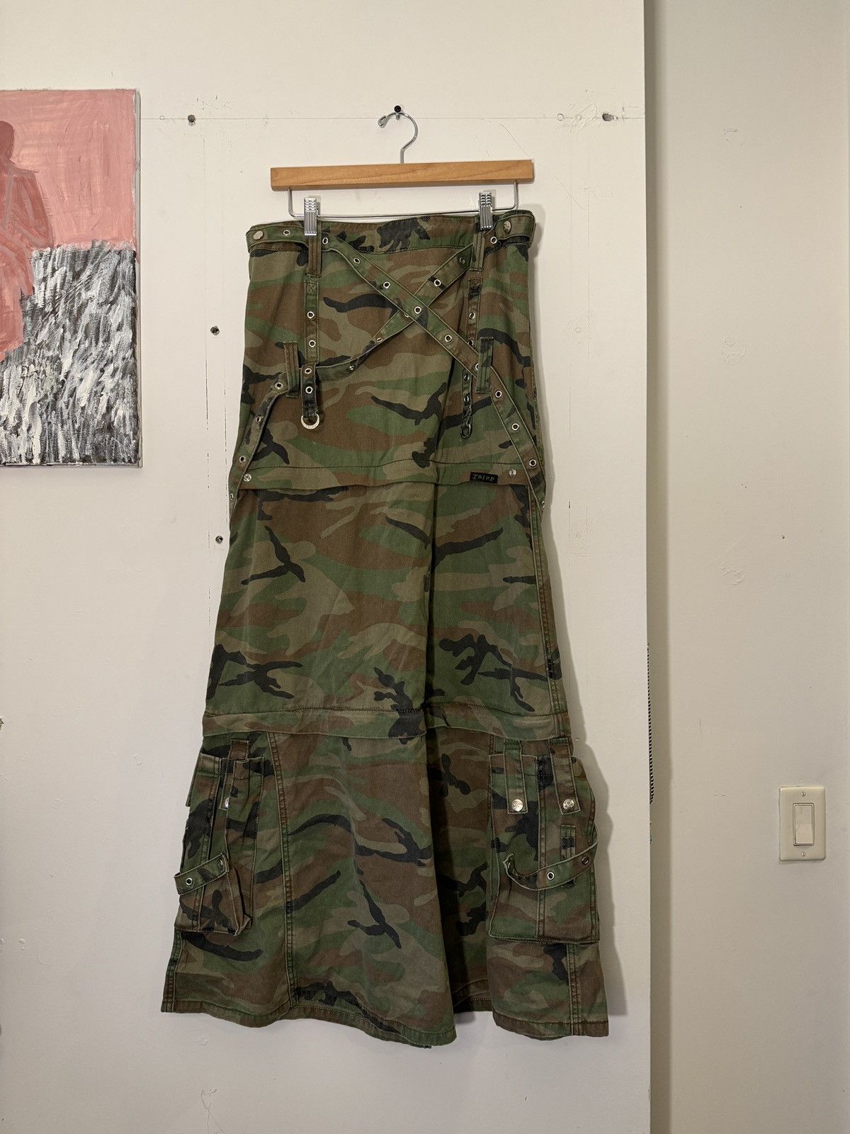 JNCO × Tripp NYC × Vintage TRIPP NYC TRIPLE ZIP OFF SKIRT CAMO MEDIUM ...