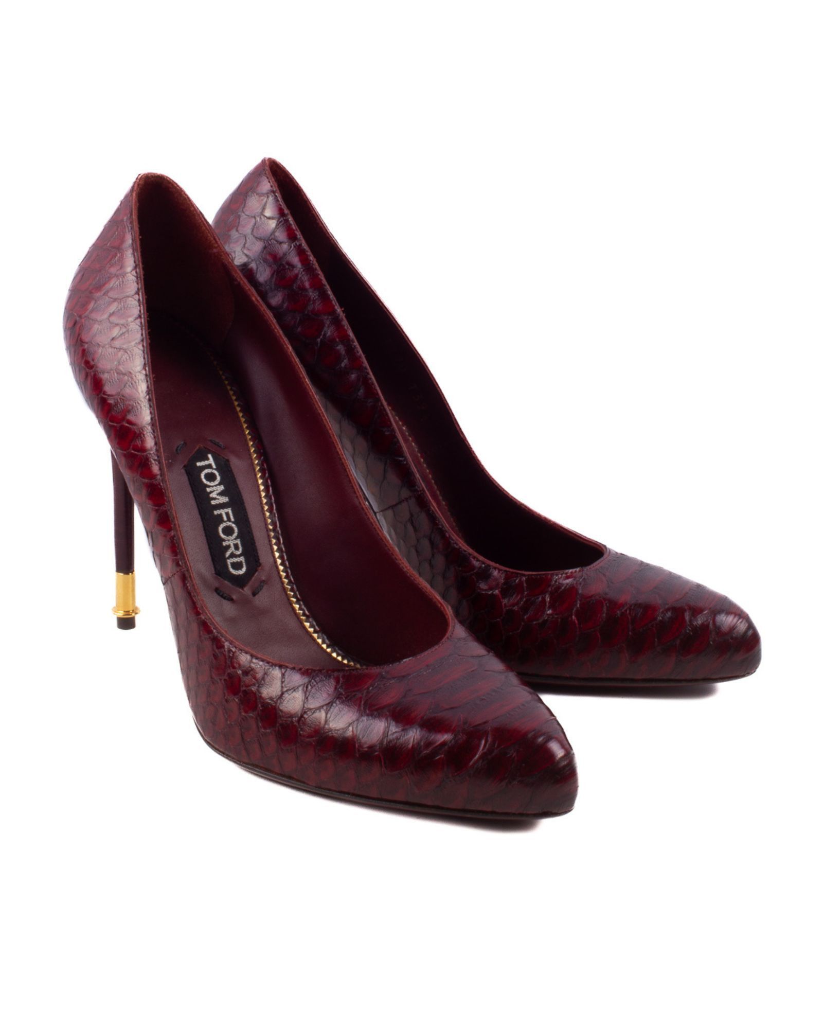 Tom Ford TOM FORD DARK RED PYTHON LEATHER STILETTO SHOES | Grailed