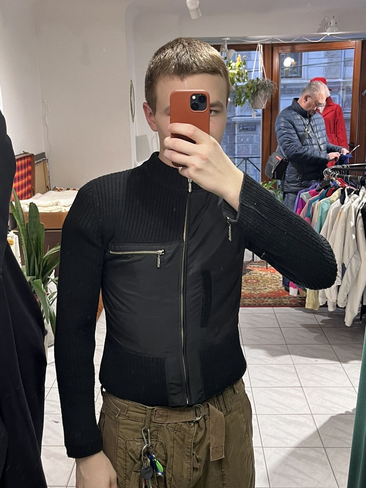 If Six Was Nine 🔥CRAZY Opium Diesel Turtle Neck Rib Knit Zip Nylon ...