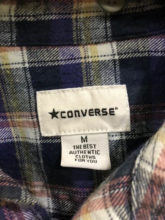 Converse × Flannel × Streetwear Vintage Converse Plaid Tartan Flannel ...