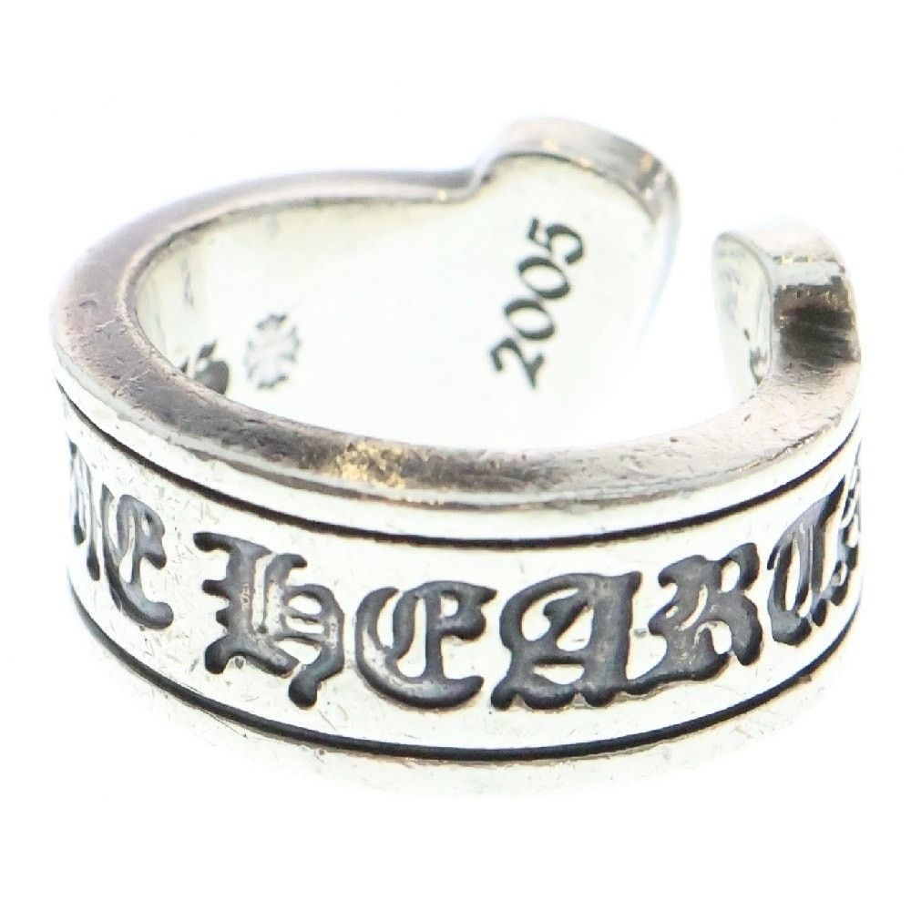Chrome Hearts Chrome Hearts Large Scroll Label Ring Silver | Grailed
