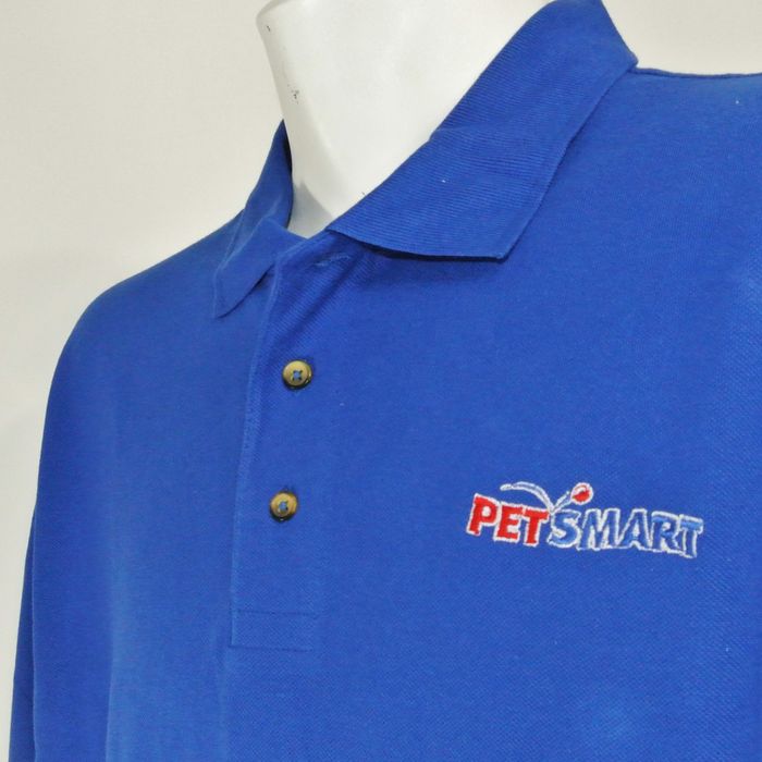 Mando PETSMART Pet Store Employee Uniform Blue Polo Shirt NEW | Grailed