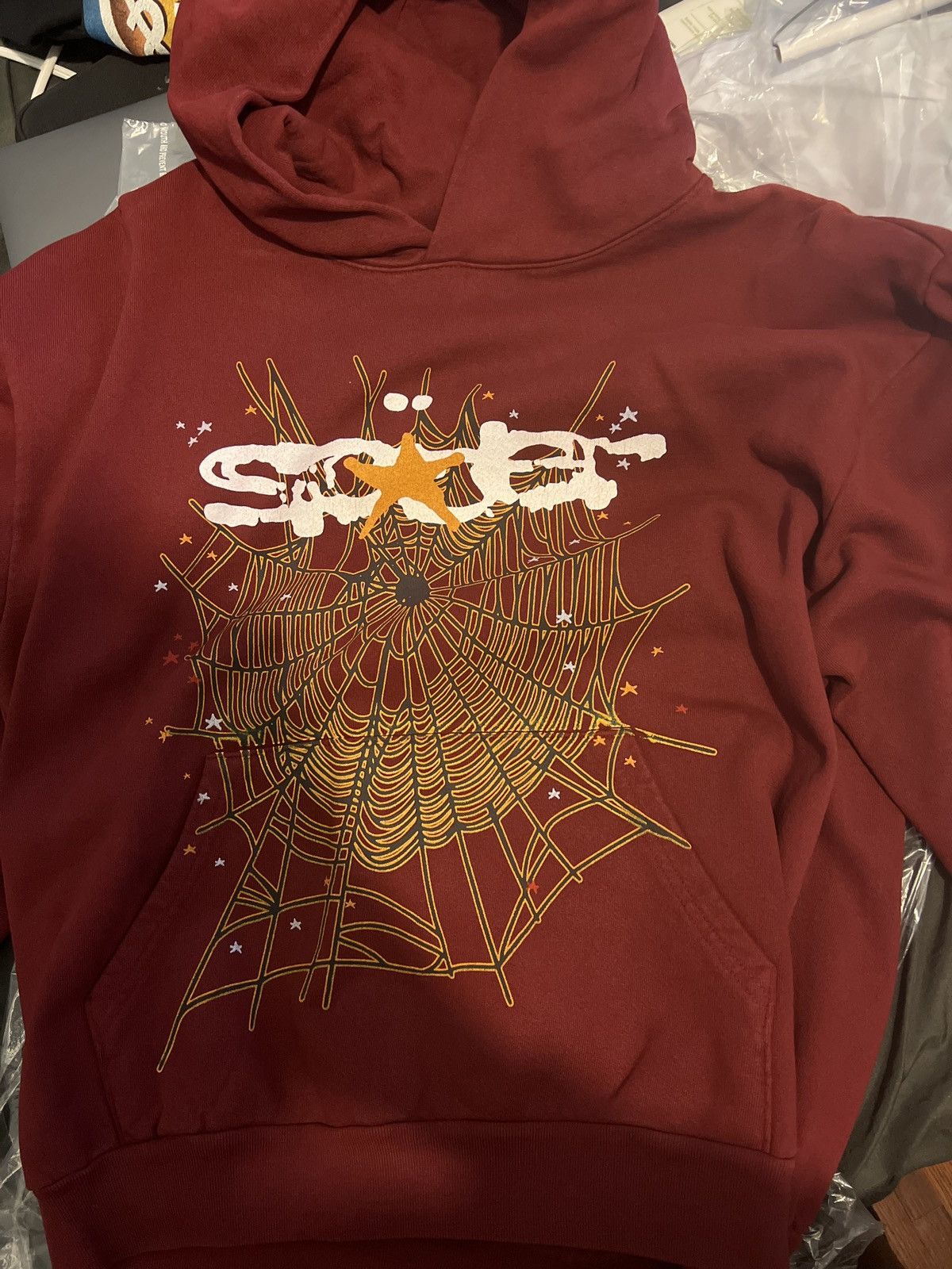 Spider Worldwide Spider Worldwide Maroon Hoodie | Grailed
