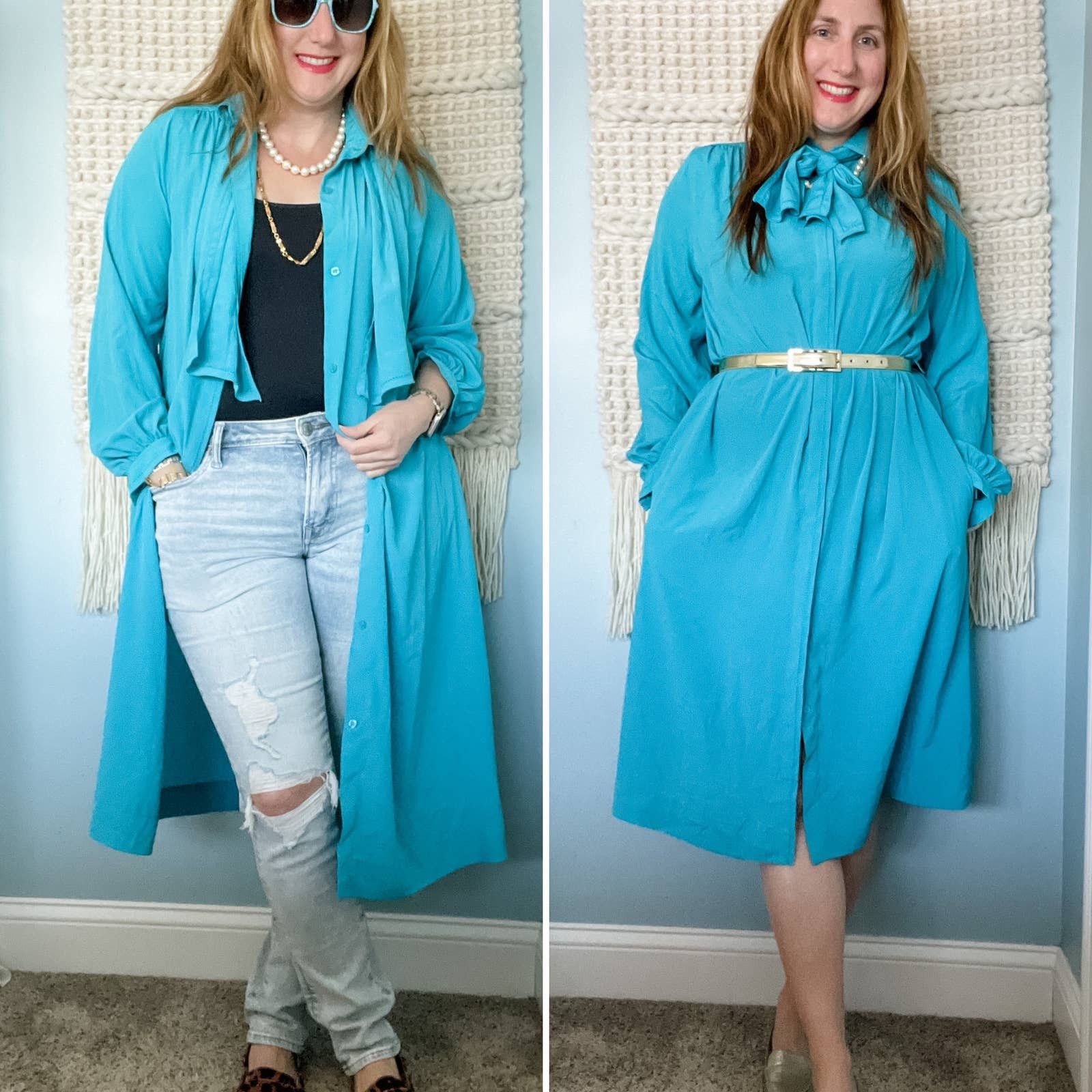 Halston Heritage Vintage 80s Halston III Button Down Secretary Dress ...