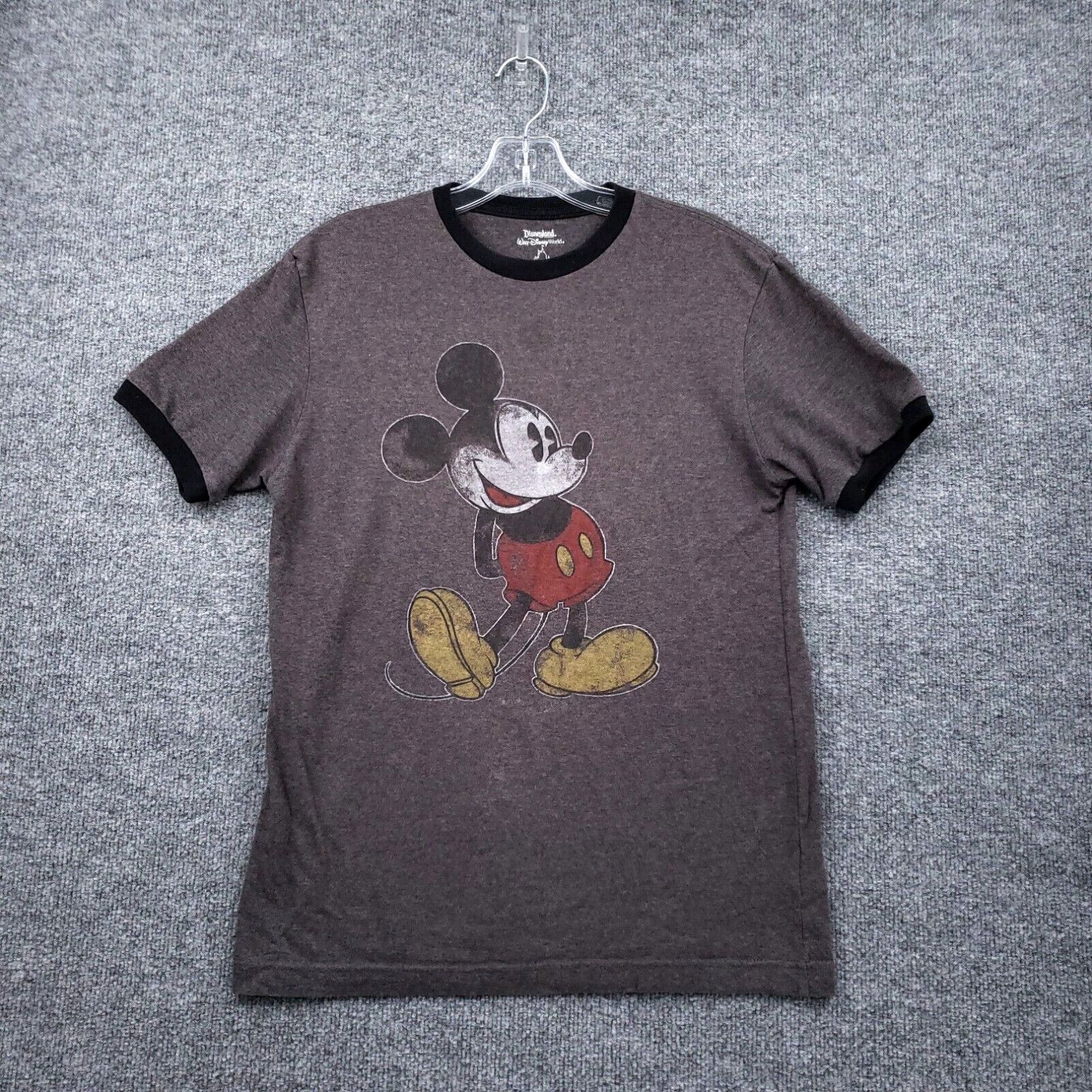 Disney Disneyland Resort T-Shirt Mens S Small Brown Mickey Mouse Short ...