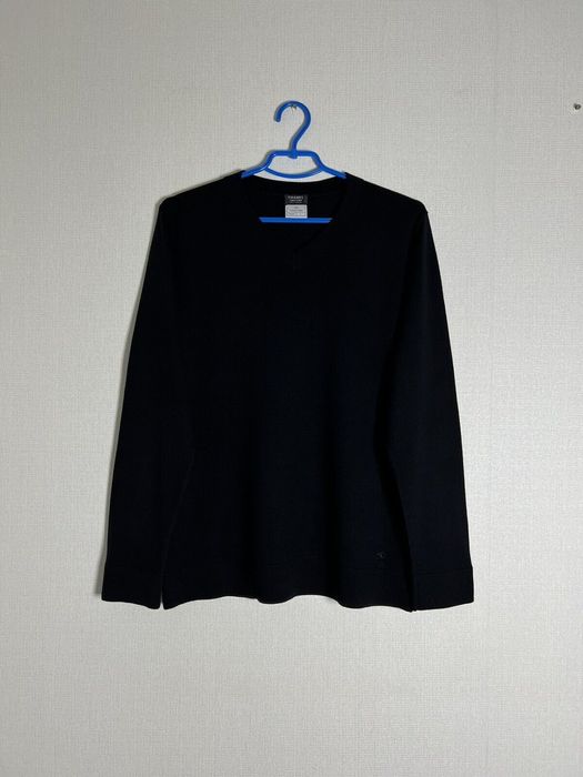 Chanel CHANEL Men’s Uniform Sweater V-Neck Black Wool\Cotton Size L ...