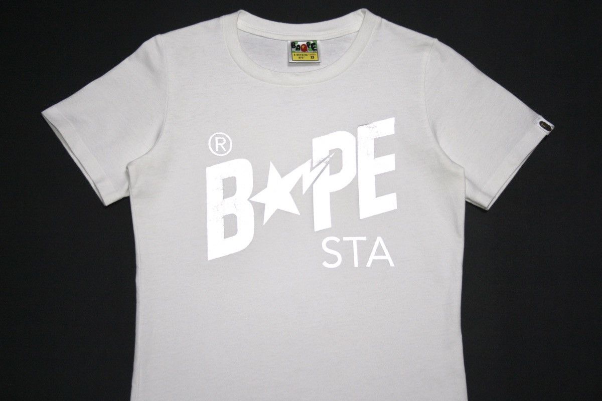 Bape A Bathing Ape Bape Sta Ladies Silver Star Logo Japan Tee | Grailed