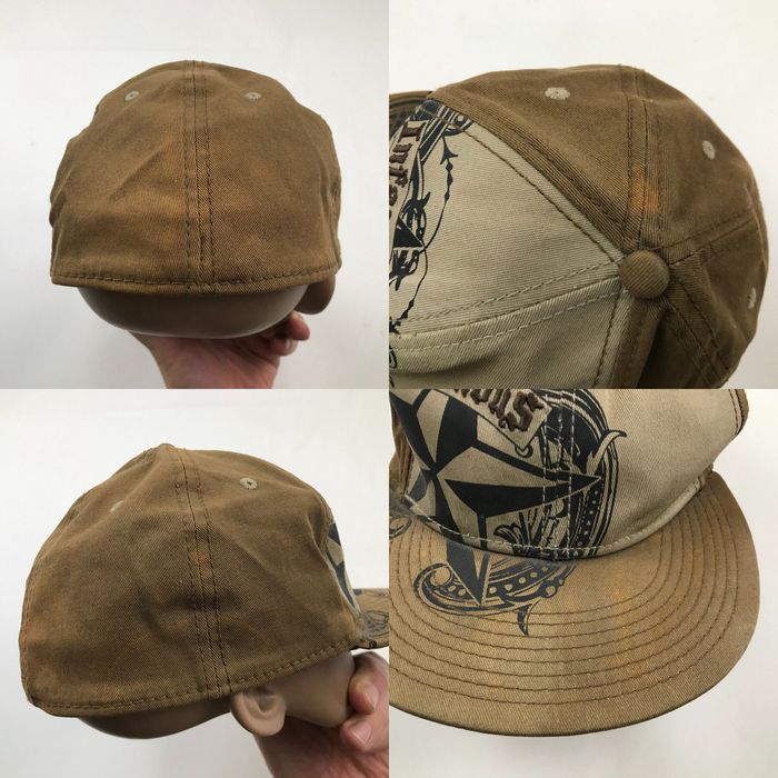 Vintage Infamous Hat Cap Stretch Fit Brown Black Adult Embroidered ...