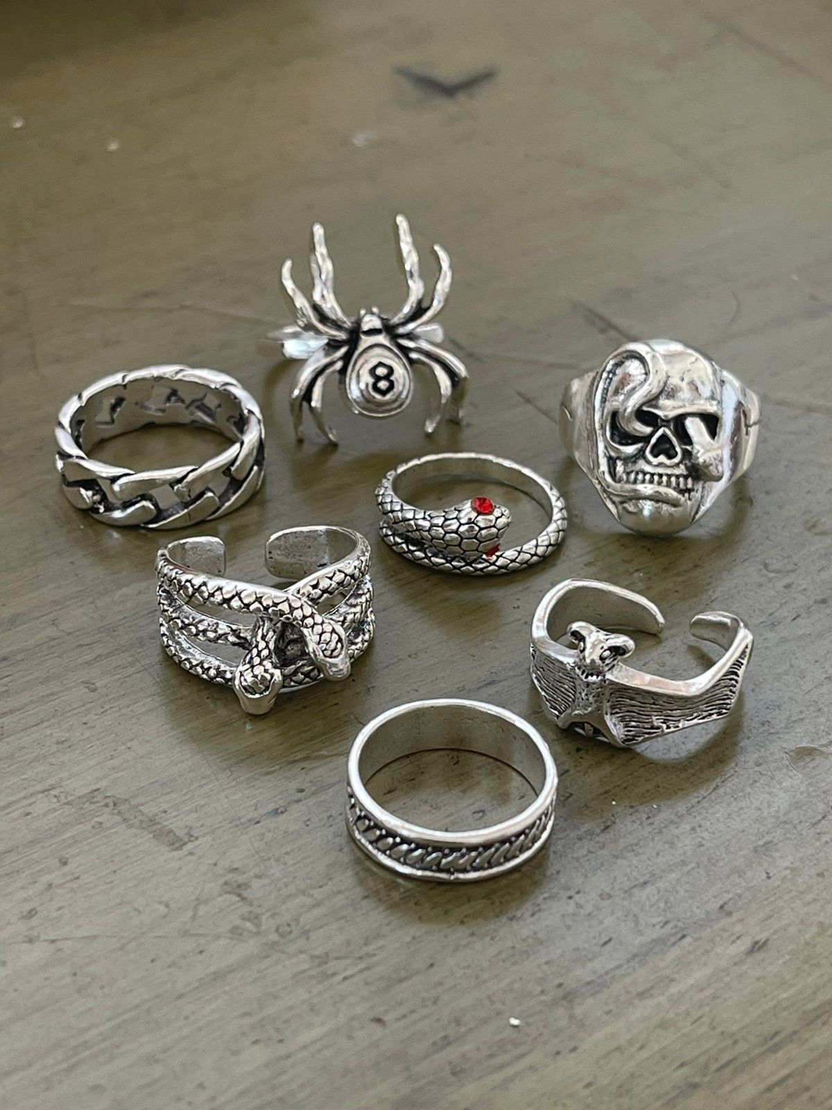 Custom × Jewelry × Vintage Spider Snake Ring Combo | Grailed