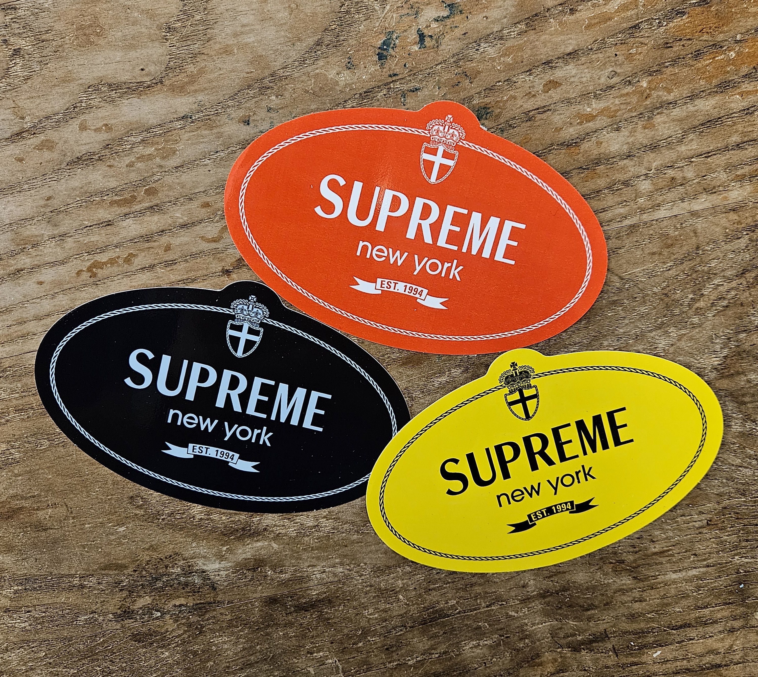 Supreme Supreme Crest Sticker Set Of 3 FW24 + FREE SURPRISE | Grailed