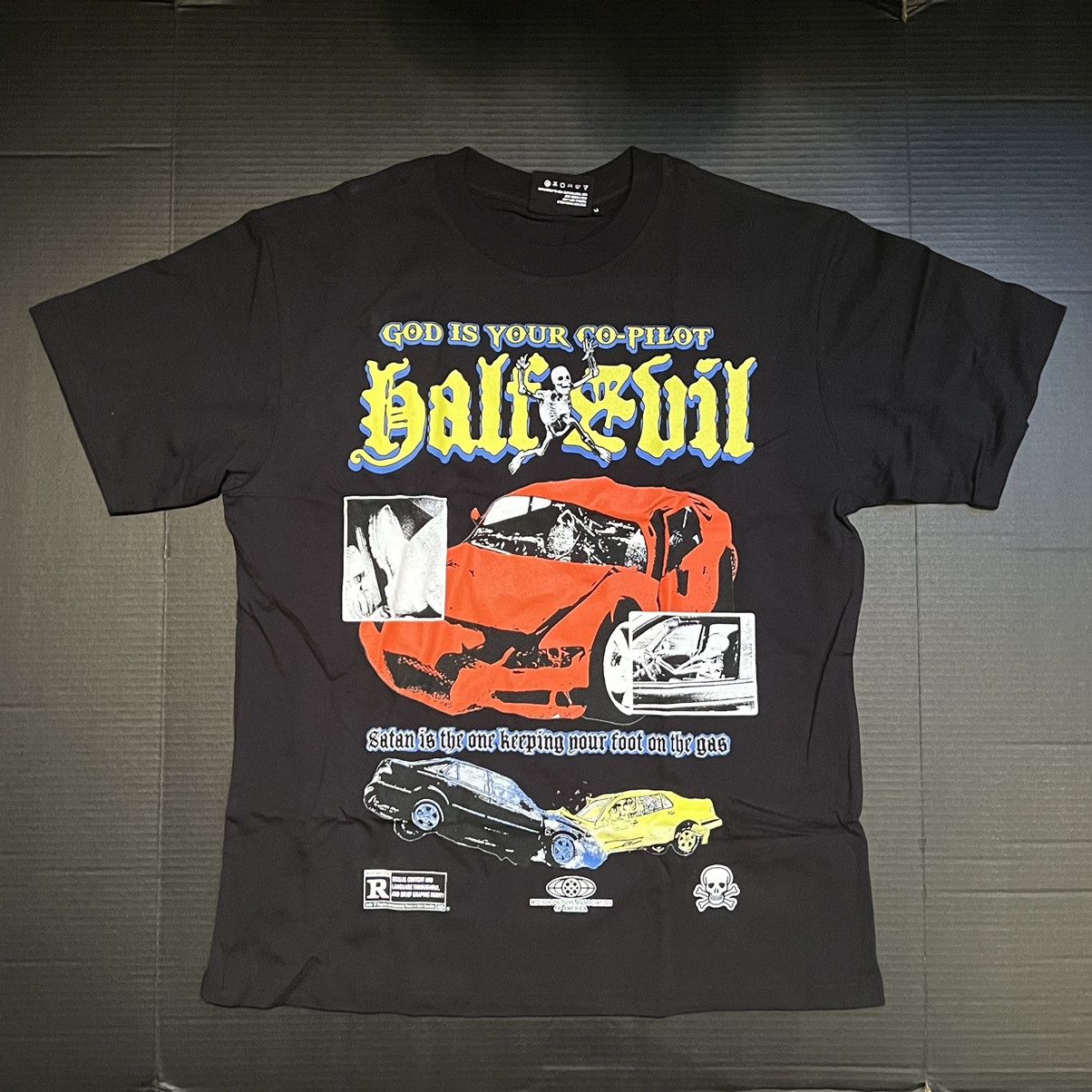 Half Evil Half Evil 333 God Is Your Co-Pilot T-Shirt - Black MD | Grailed