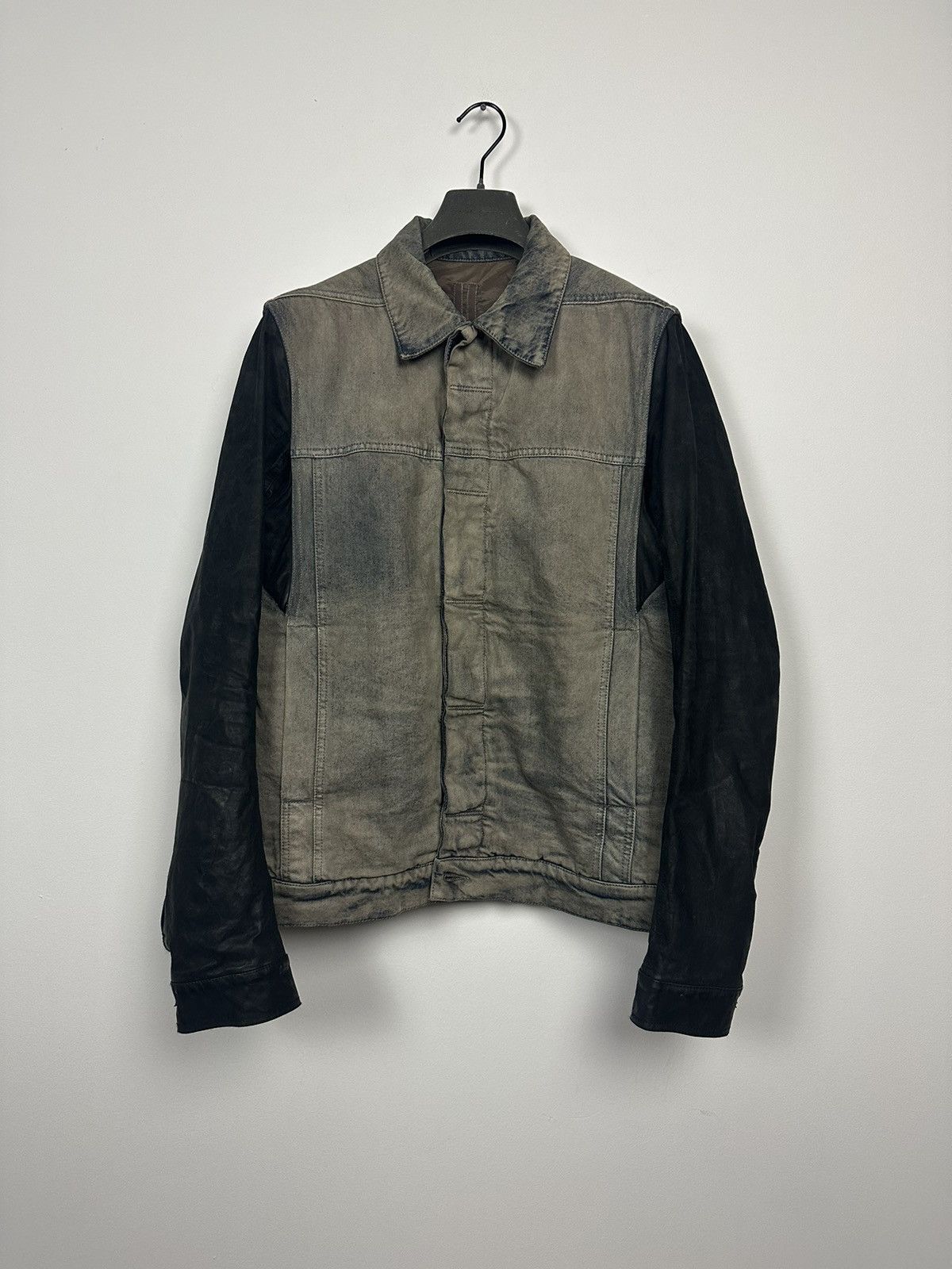 Rick Owens FW09 CRUST DRKSHDW Oiled Calf Sleeve Worker | Grailed