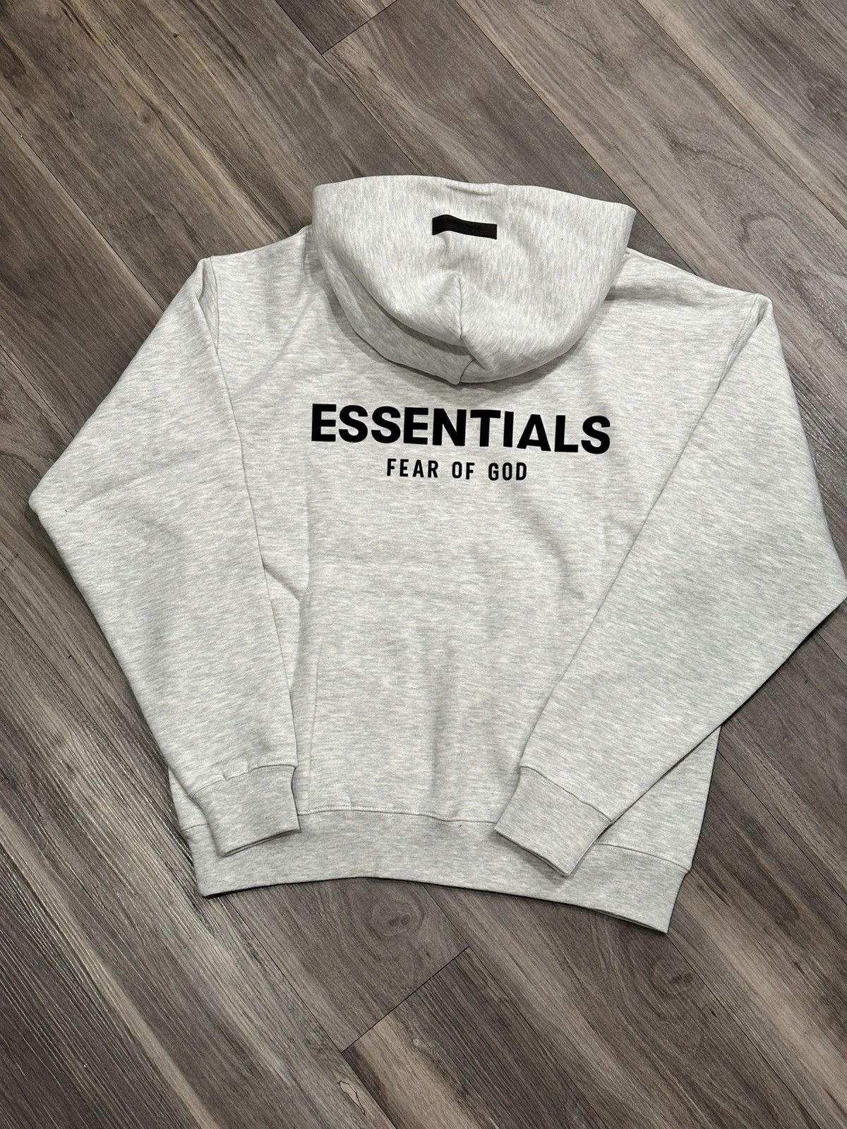 Pacsun Fear of God Essentials Hoodie Fw22 Light Oatmeal | Grailed
